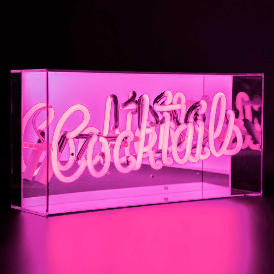 Love-it - Neon Plexi Box Cocktails Pink